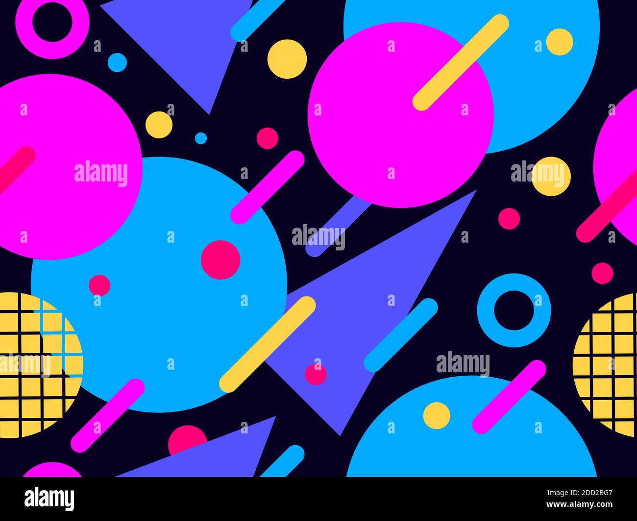 Seamless pattern with geometric shapes in the style of the 80s ...
