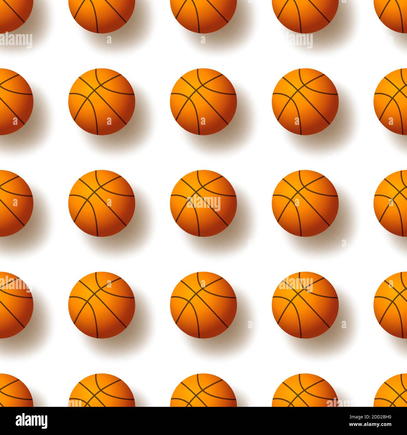 Seamless pattern with basketball ball. Vector illustration. Ideal for ...