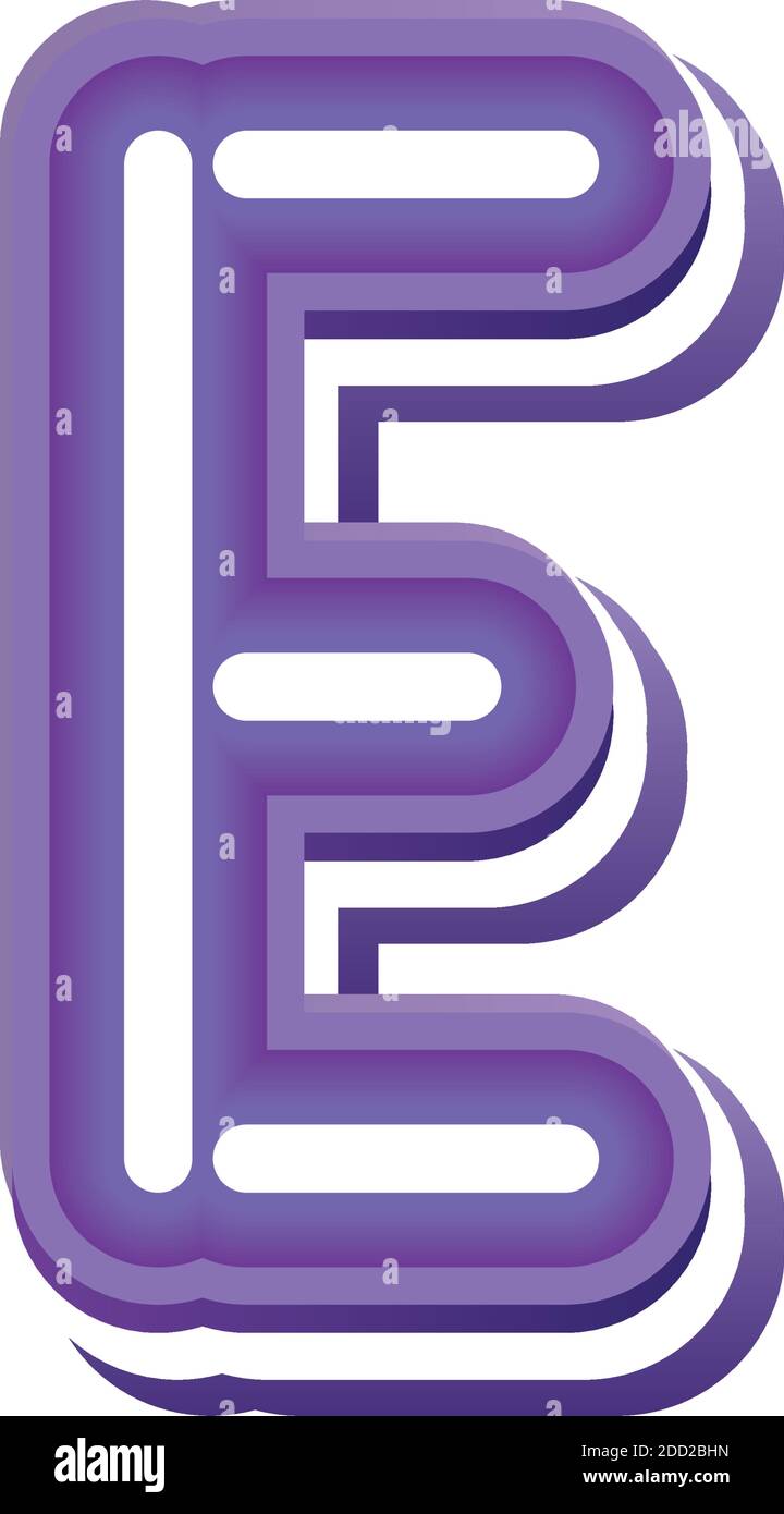 Illuminated letter e Cut Out Stock Images & Pictures - Alamy