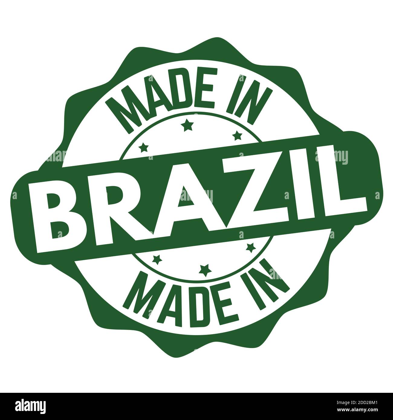 Made in Brazil label or sticker on white background, vector ...