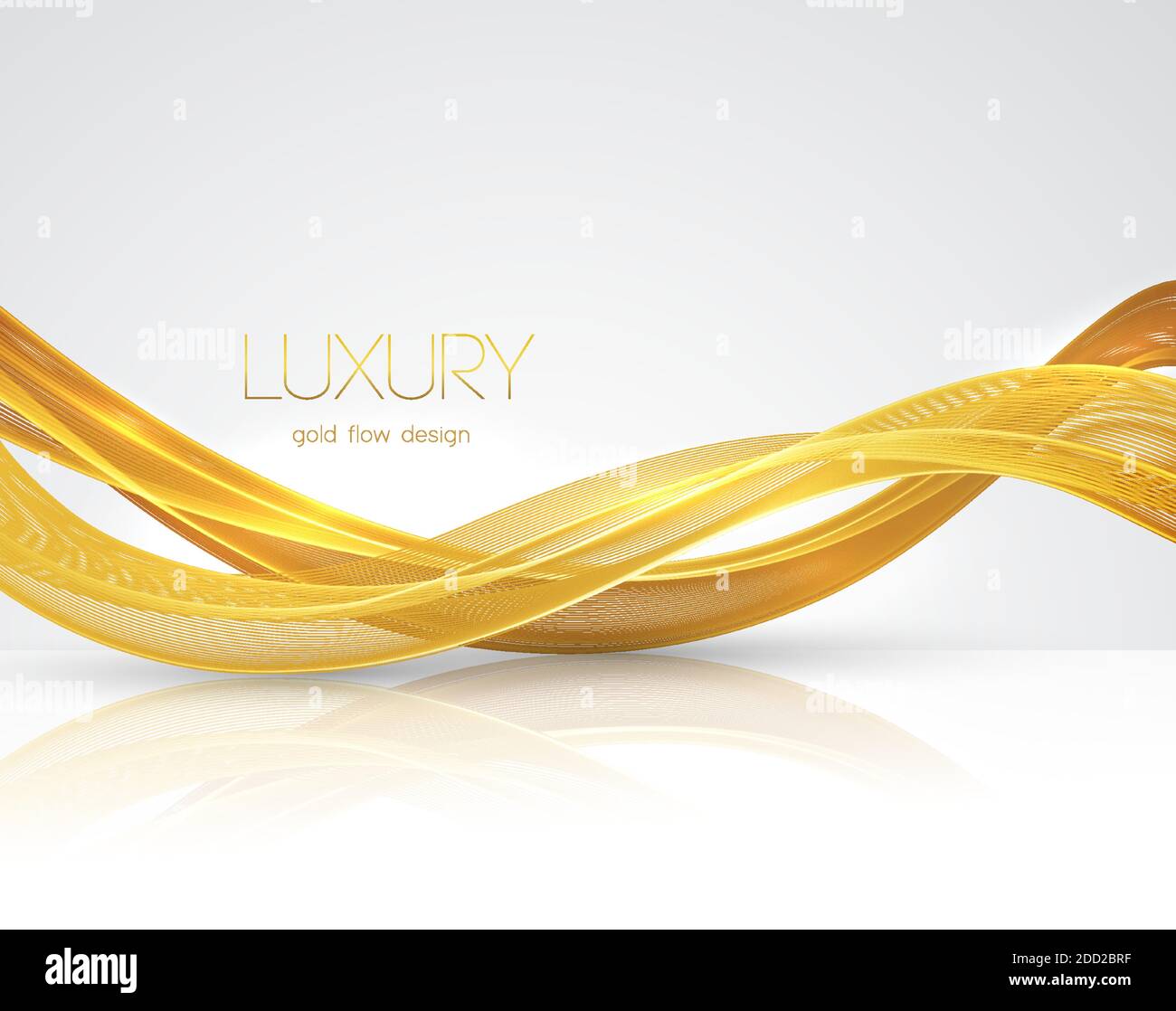 Abstract shiny color gold wave design element Stock Vector Image & Art ...