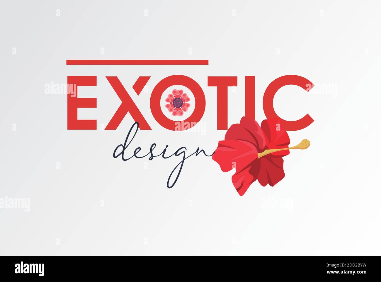 floral frame poster nature with exotic word vector illustration design ...