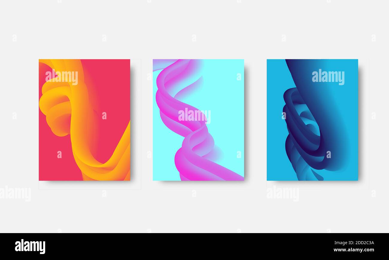 Set of covers design templates with vibrant gradient background. Trendy ...