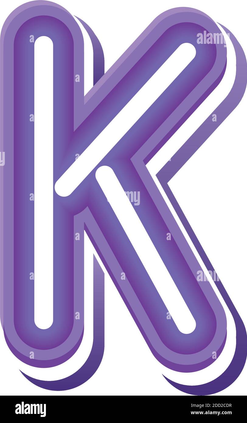 letter K in purple neon font Stock Vector Image & Art - Alamy