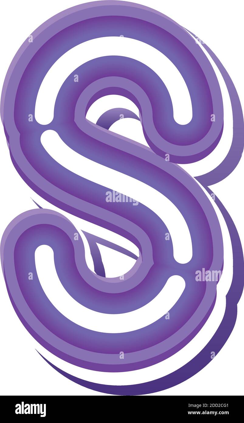 letter S in purple neon font Stock Vector Image & Art - Alamy