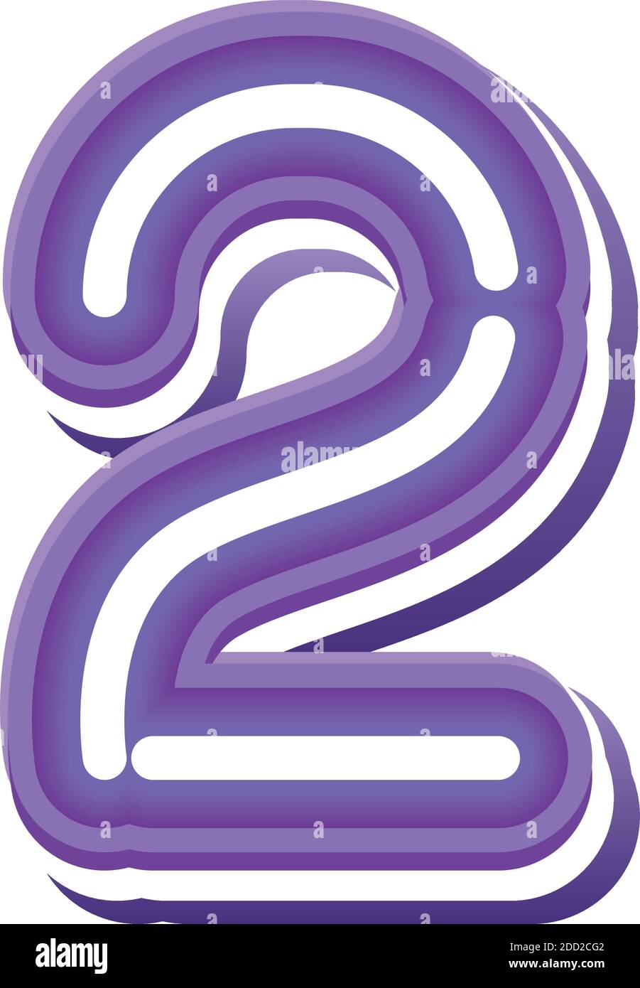 number 2 in purple neon font Stock Vector Image & Art - Alamy