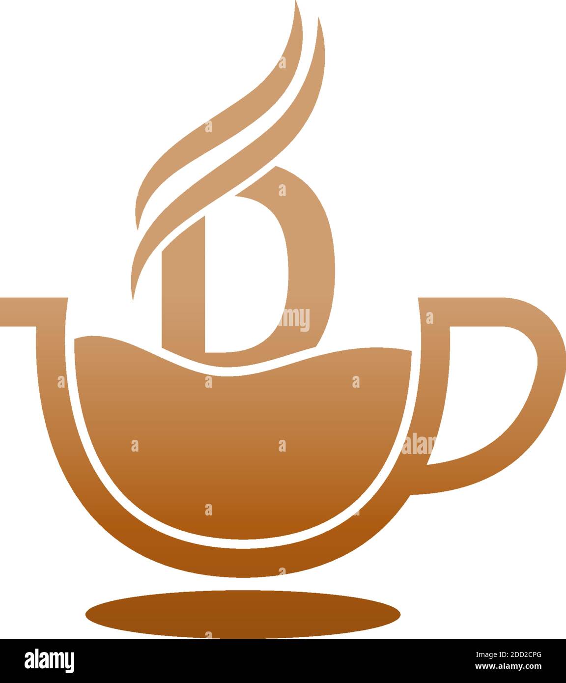 Coffee cup icon design letter D logo concept Stock Vector Image & Art ...