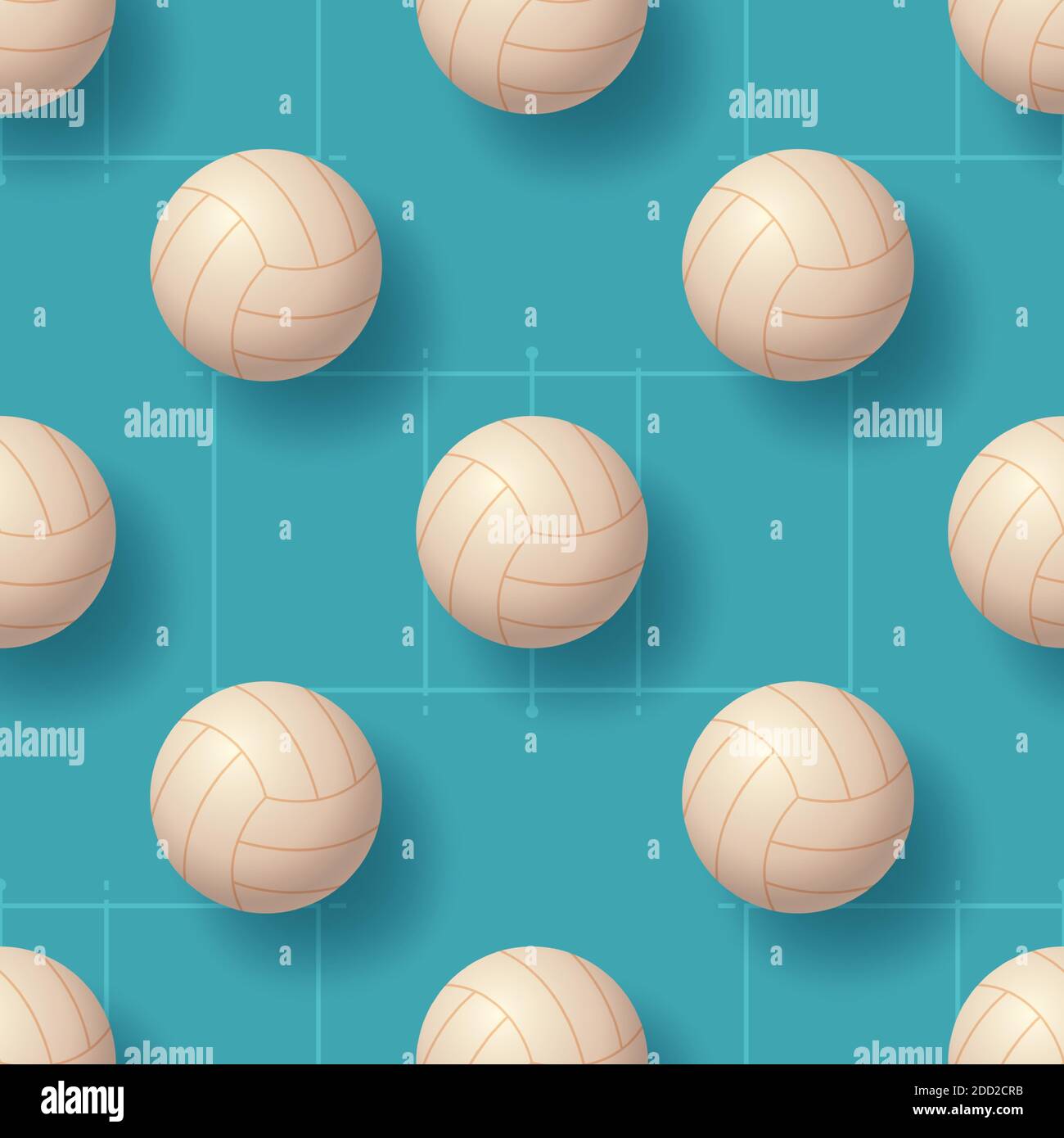 Volleyball ball seamless pettern vector illustration. realistic ...