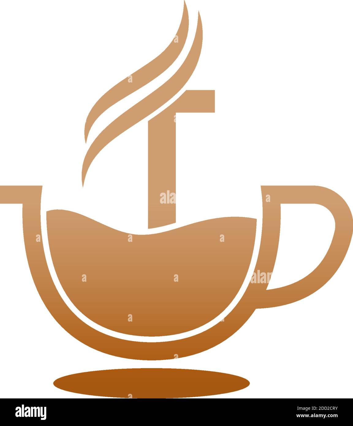 Coffee cup icon design letter T logo concept Stock Vector Image & Art ...