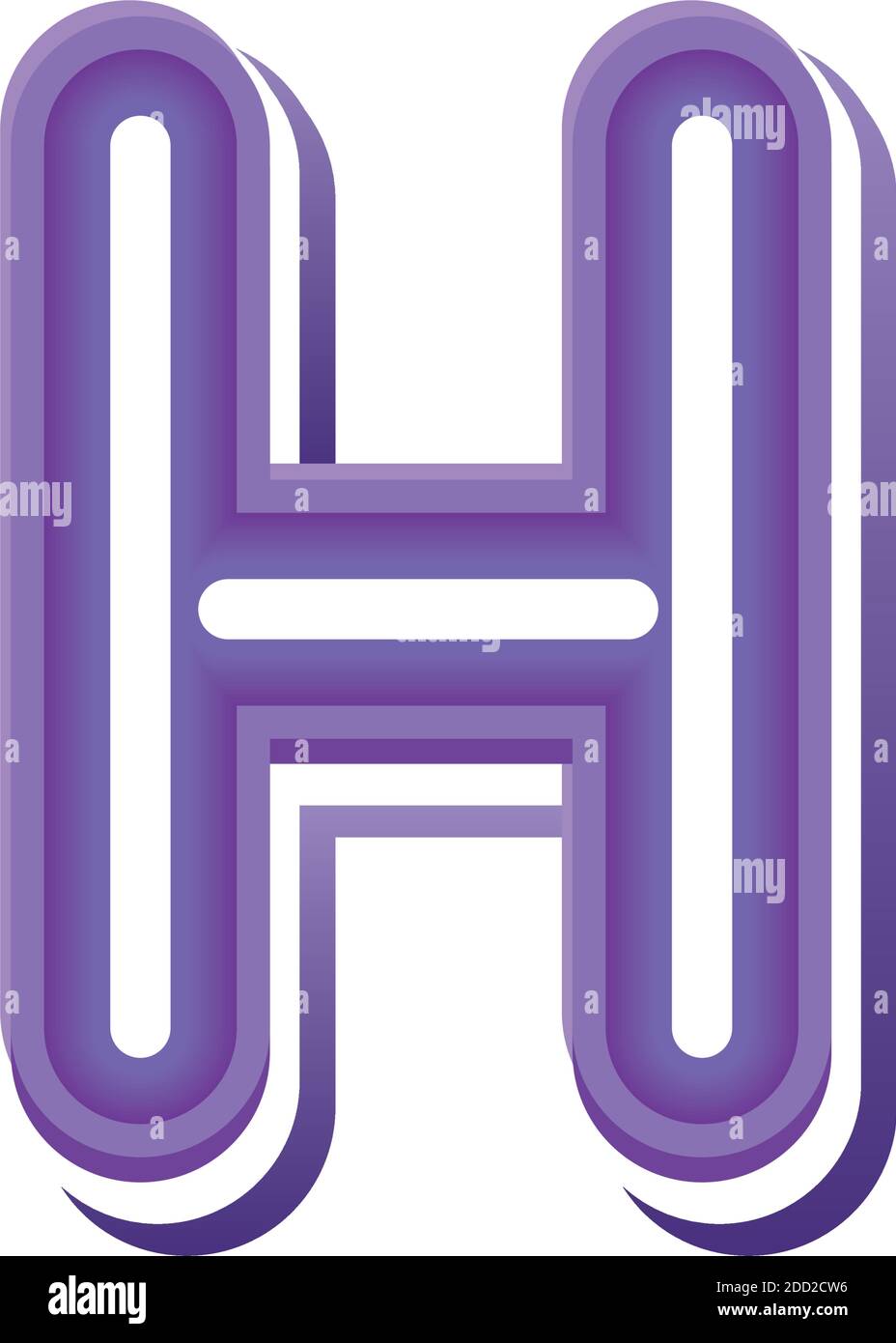 letter H in purple neon font Stock Vector Image & Art - Alamy