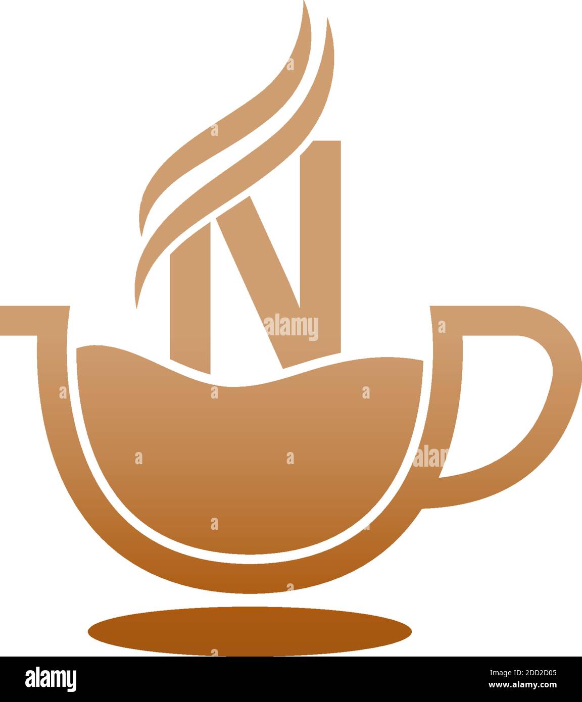 Coffee cup icon design letter N logo concept Stock Vector Image & Art ...
