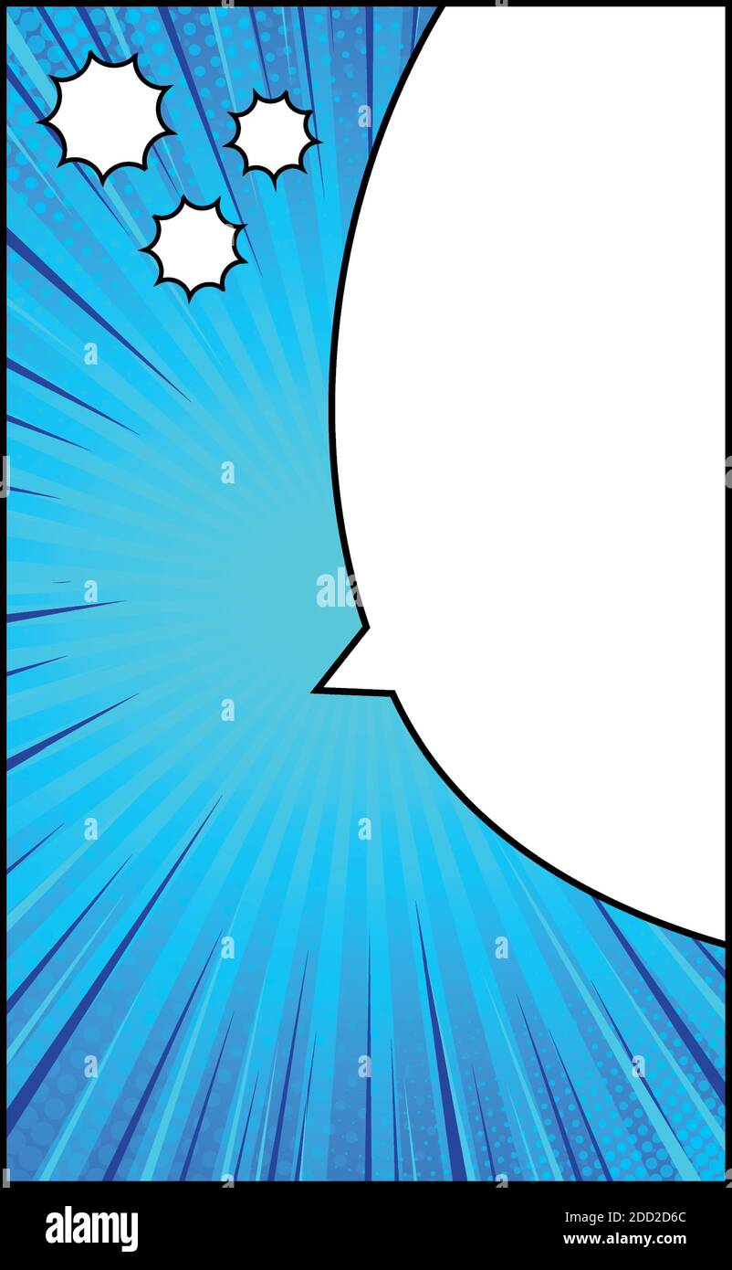 Blue comic zoom with lines and dots - Vector illustration Stock Vector ...