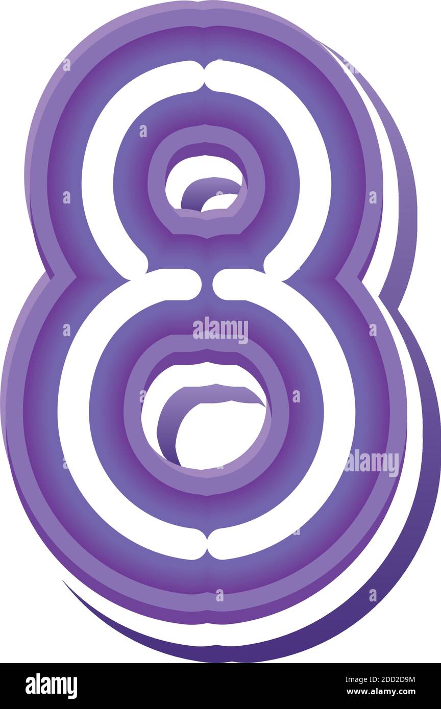 number 8 in purple neon font Stock Vector Image & Art - Alamy