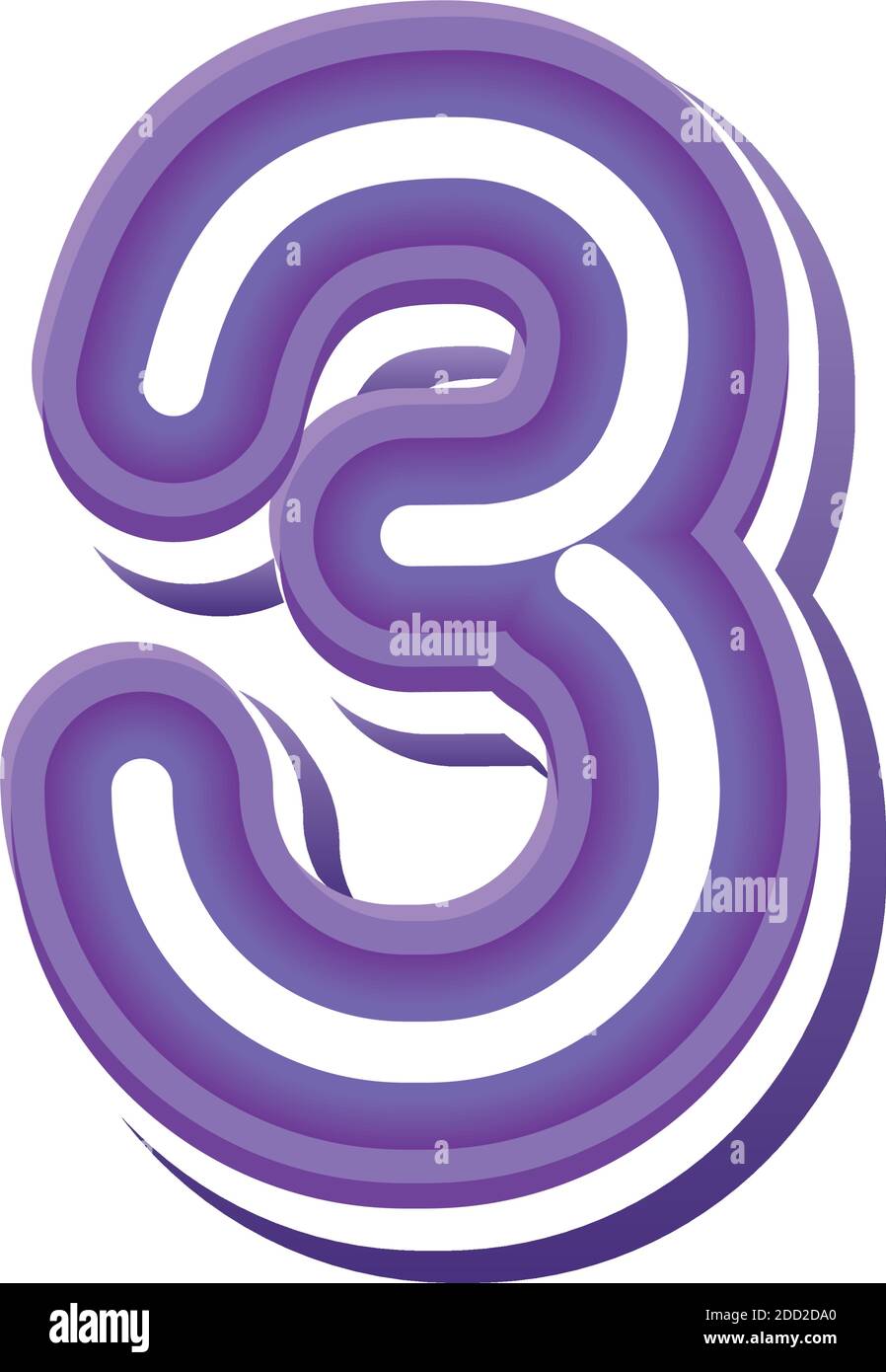 number 3 in purple neon font Stock Vector Image & Art - Alamy