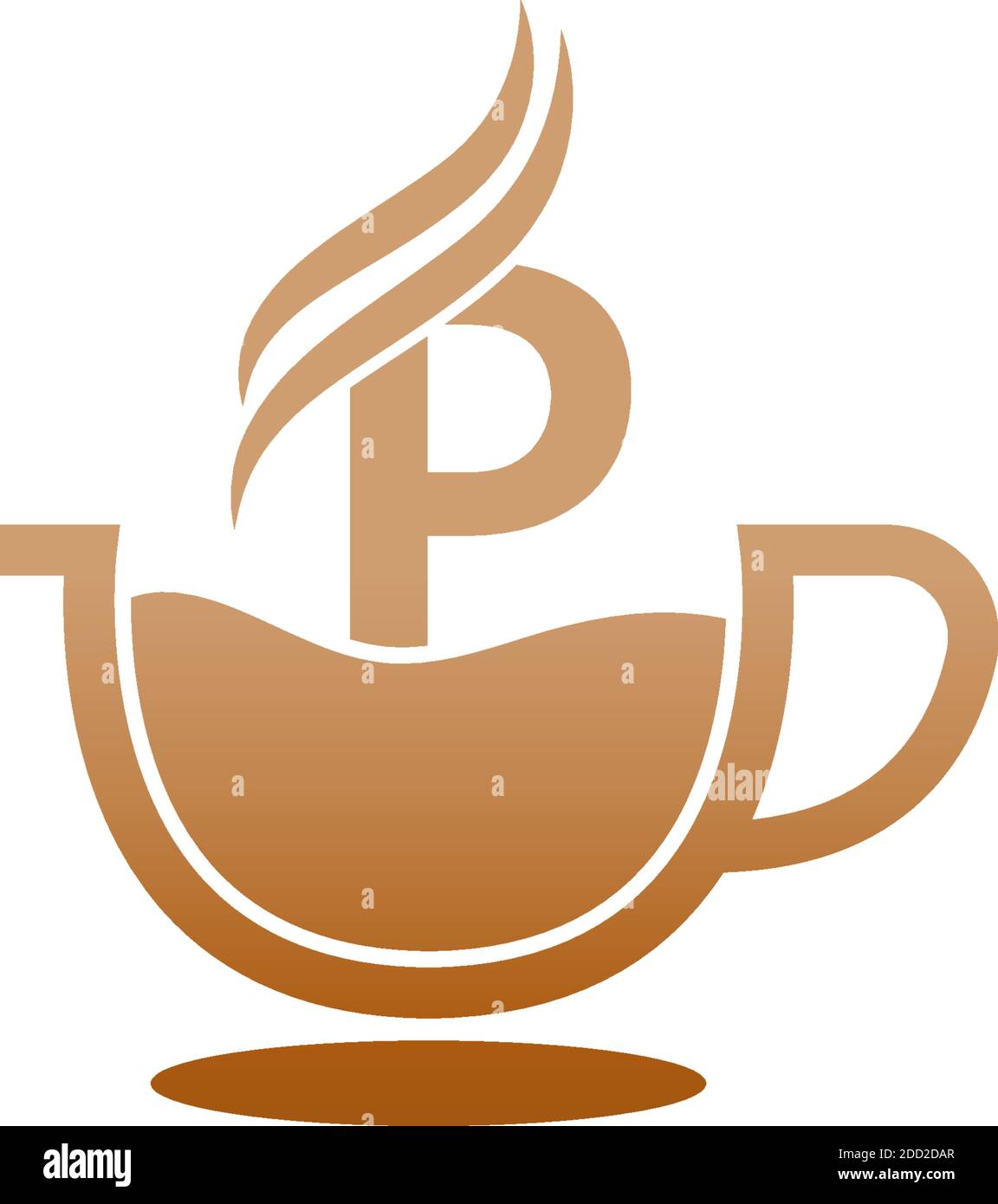 Coffee cup icon design letter P logo concept Stock Vector Image & Art ...