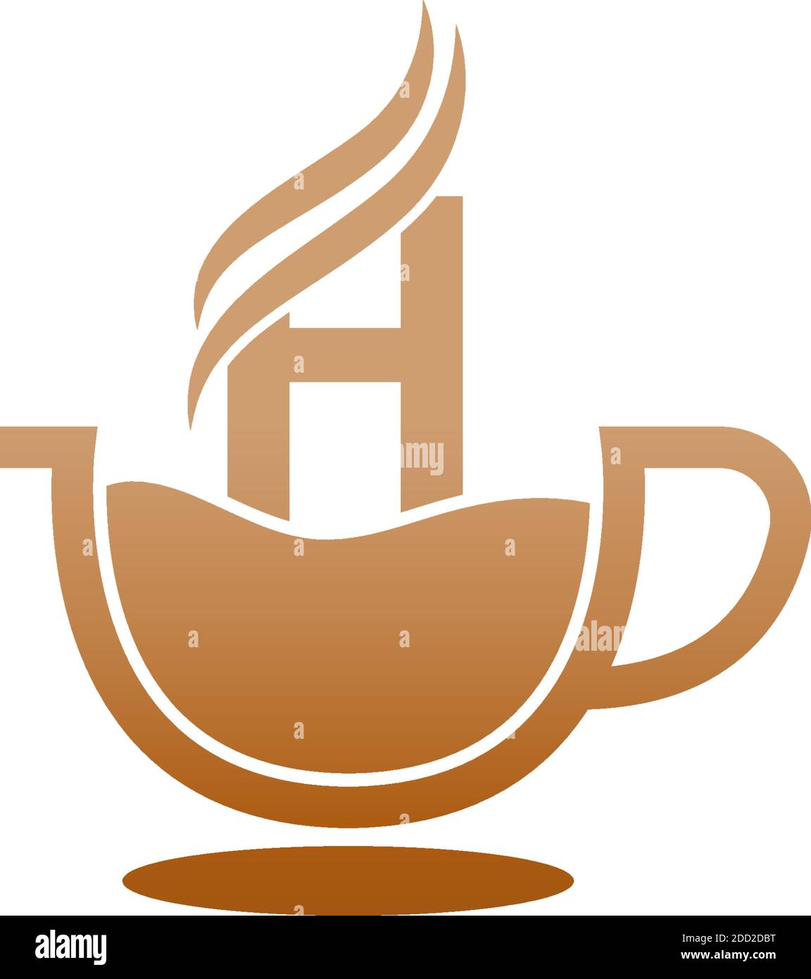 Coffee cup icon design letter H logo concept Stock Vector Image & Art ...