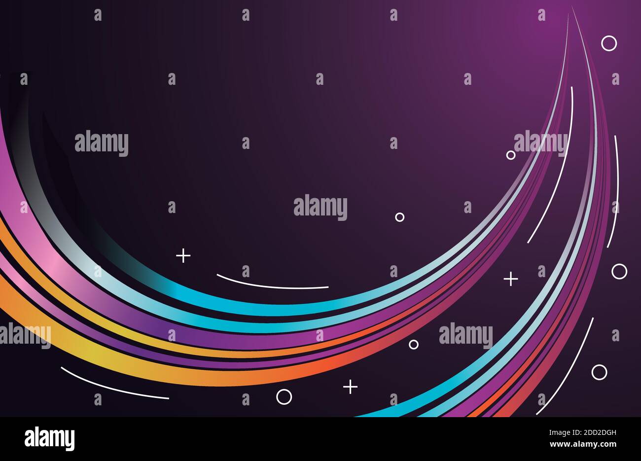 colorful light trail in blue with yellow and purple colors vector ...