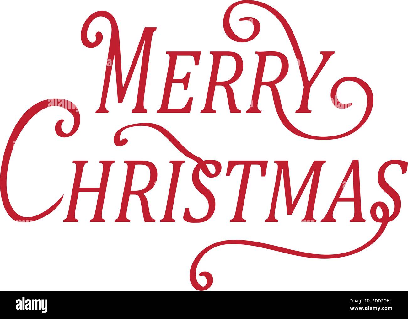 vector illustration of Merry Christmas silhouette Stock Vector Image ...