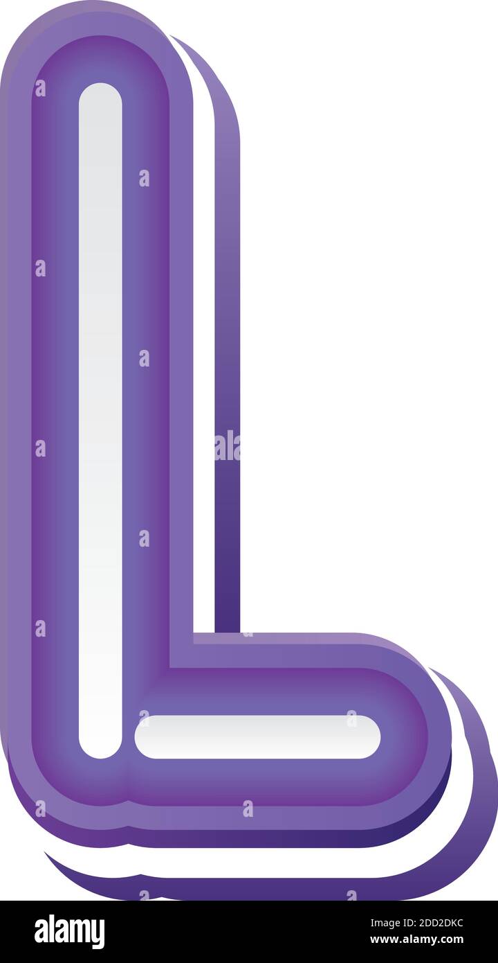 letter L in purple neon font Stock Vector Image & Art - Alamy