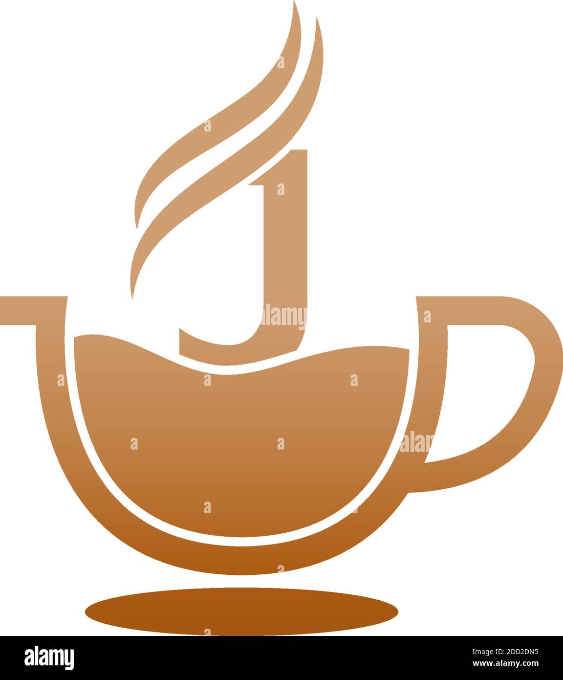Coffee cup icon design letter J logo concept Stock Vector Image & Art ...