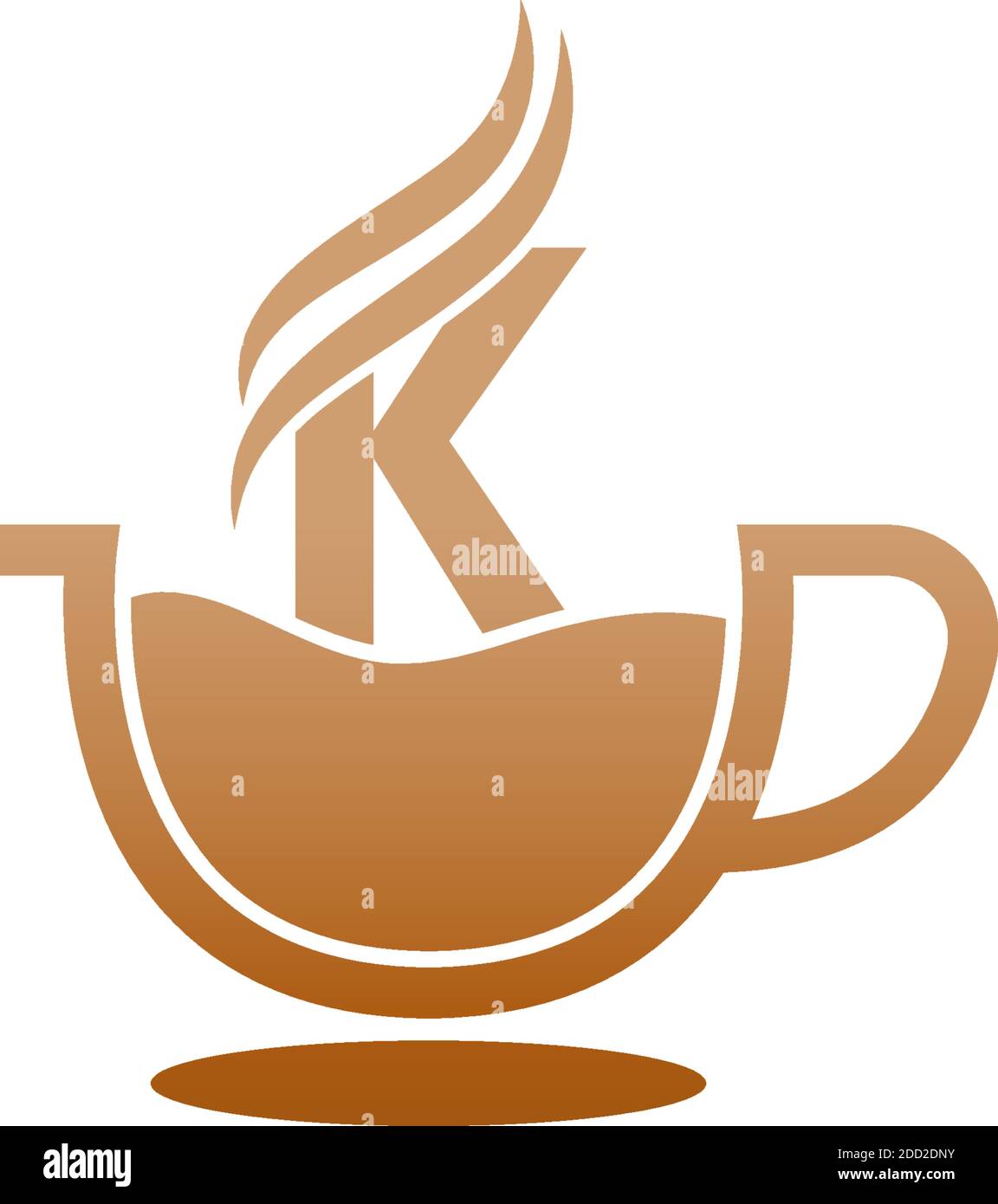 Coffee cup icon design letter K logo concept Stock Vector Image & Art ...