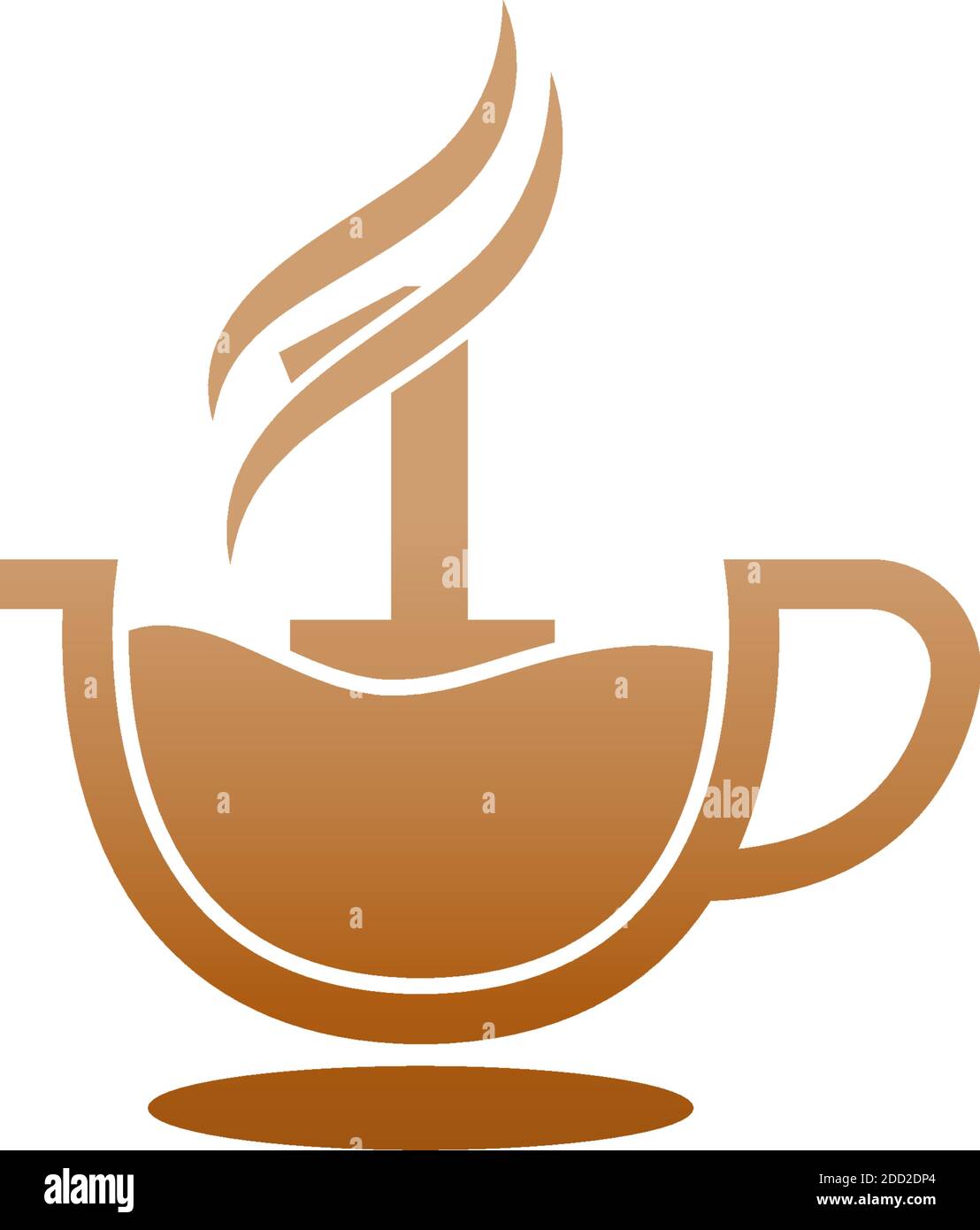 Coffee cup icon design number 1 logo concept Stock Vector Image & Art ...
