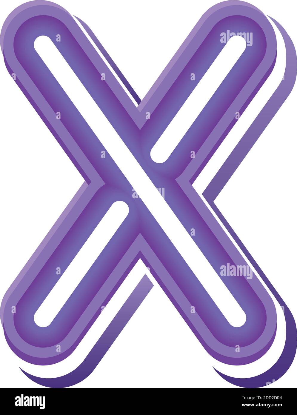 letter X in purple neon font Stock Vector Image & Art - Alamy
