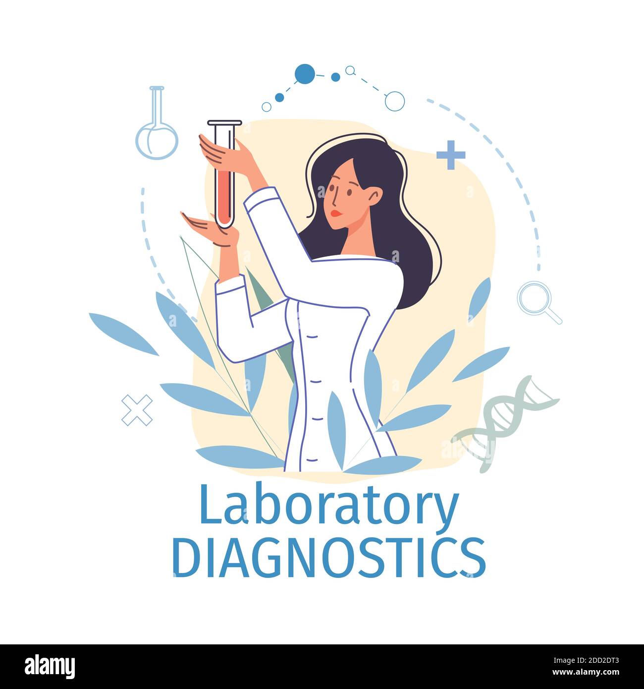 Flat cartoon doctor character vector illustration concept Stock Vector ...