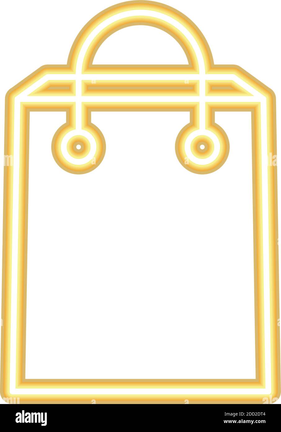 bag shopping icon in neon style Stock Vector Image & Art - Alamy