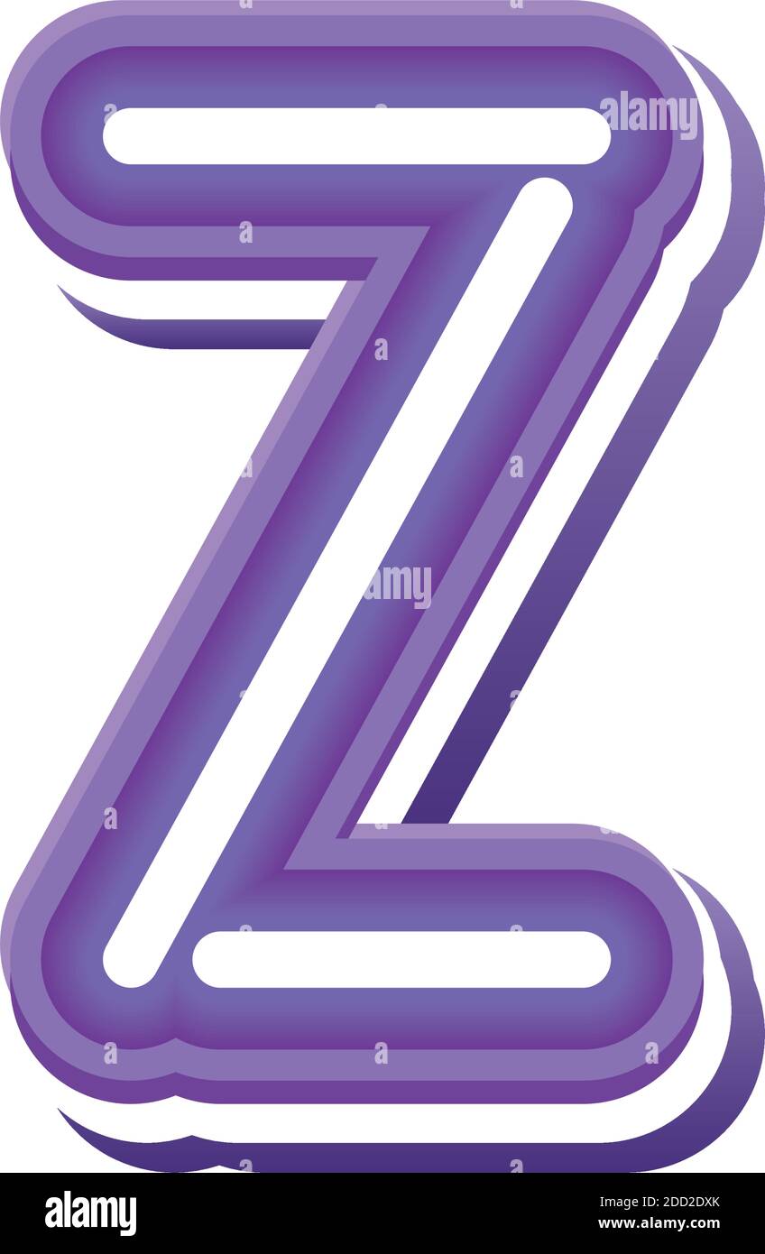 letter Z in purple neon font Stock Vector Image & Art - Alamy