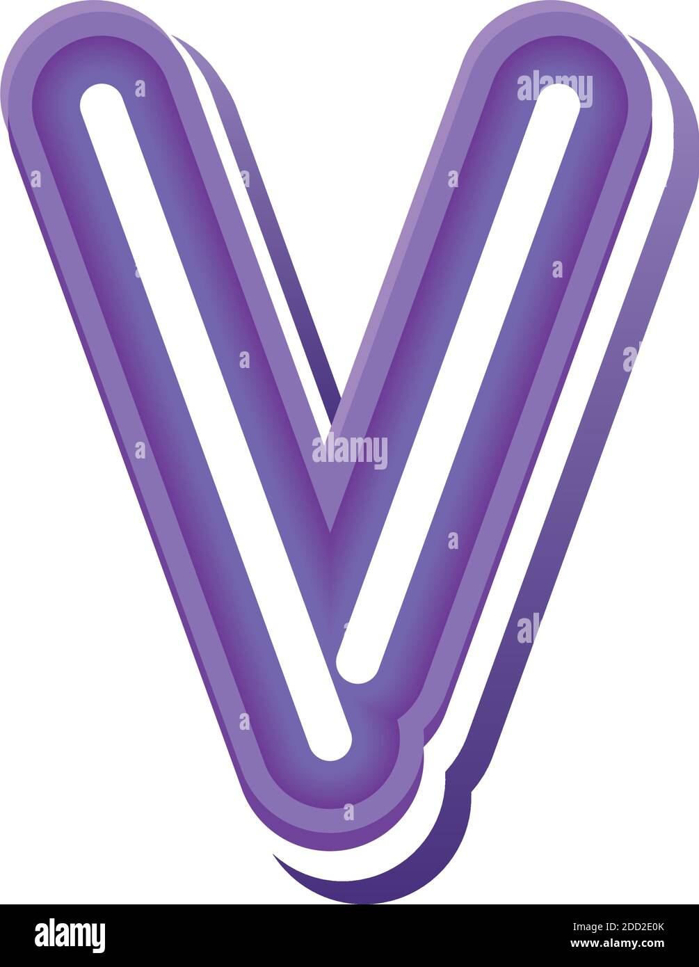 letter V in purple neon font Stock Vector Image & Art - Alamy