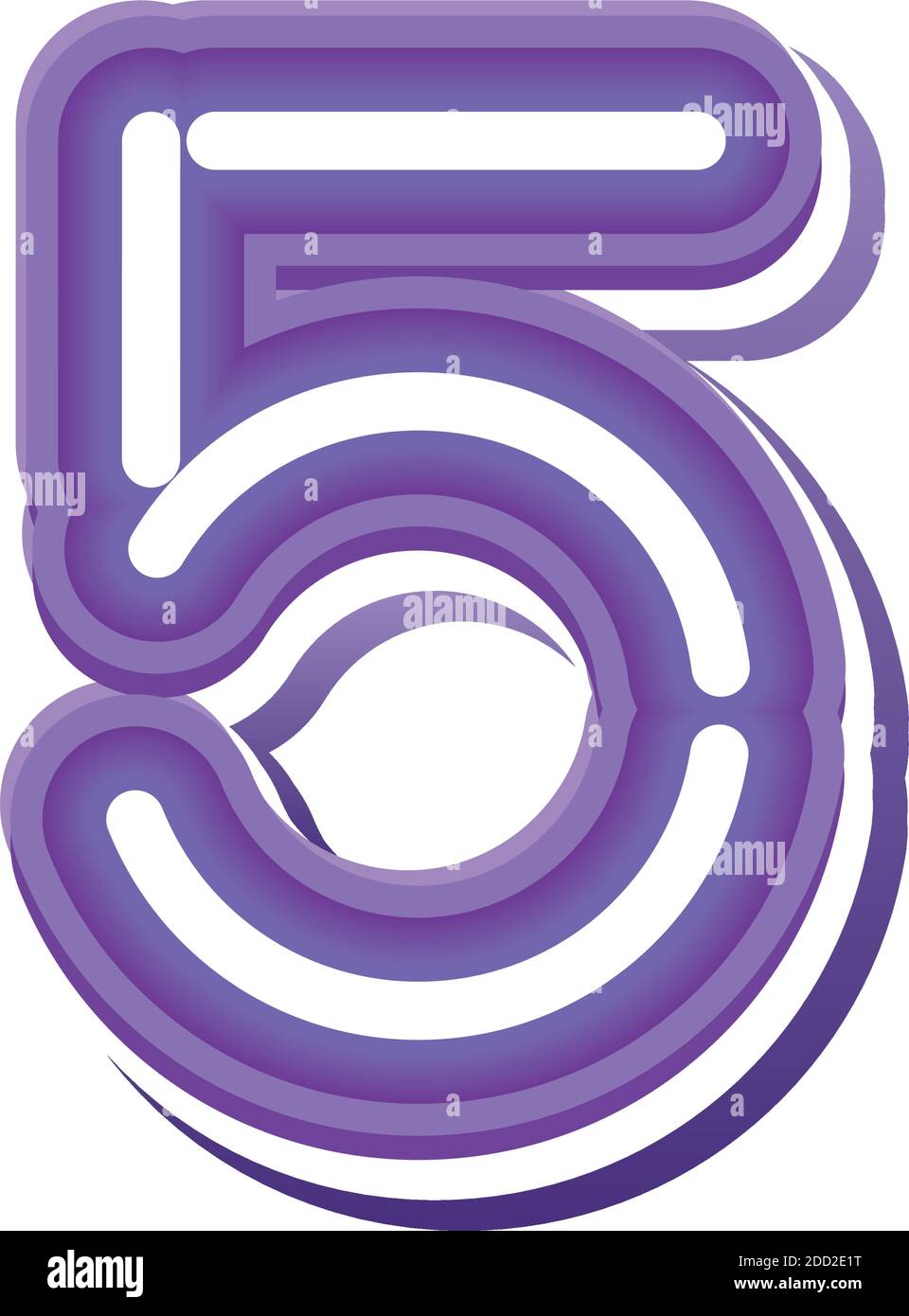 number 5 in purple neon font Stock Vector Image & Art - Alamy