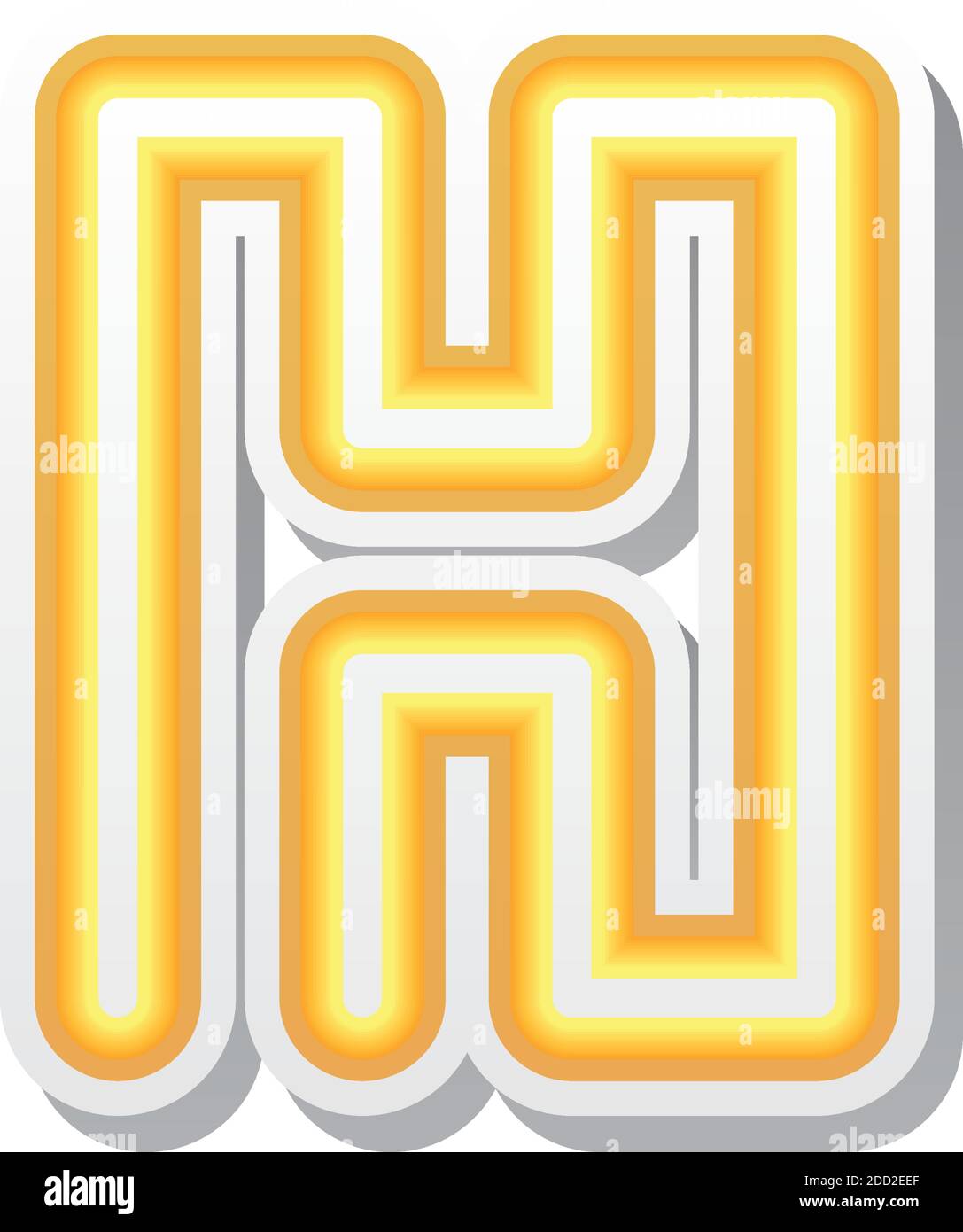 Illuminated letter h Stock Vector Images - Alamy