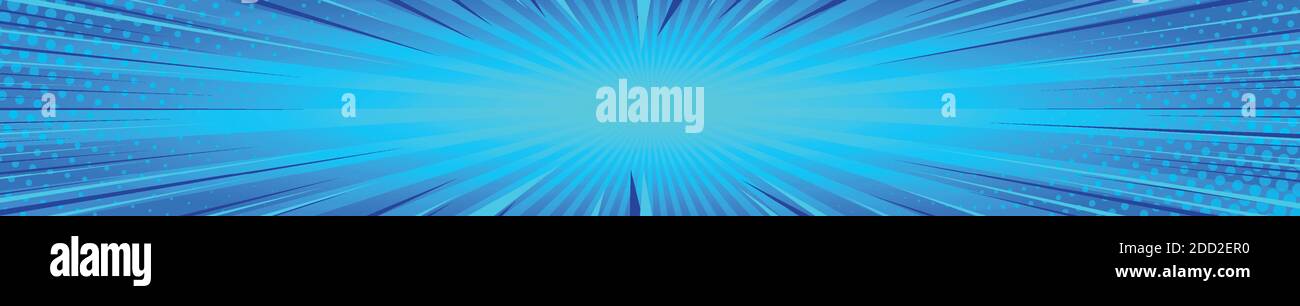 Blue comic zoom with lines and dots - Vector illustration Stock Vector ...