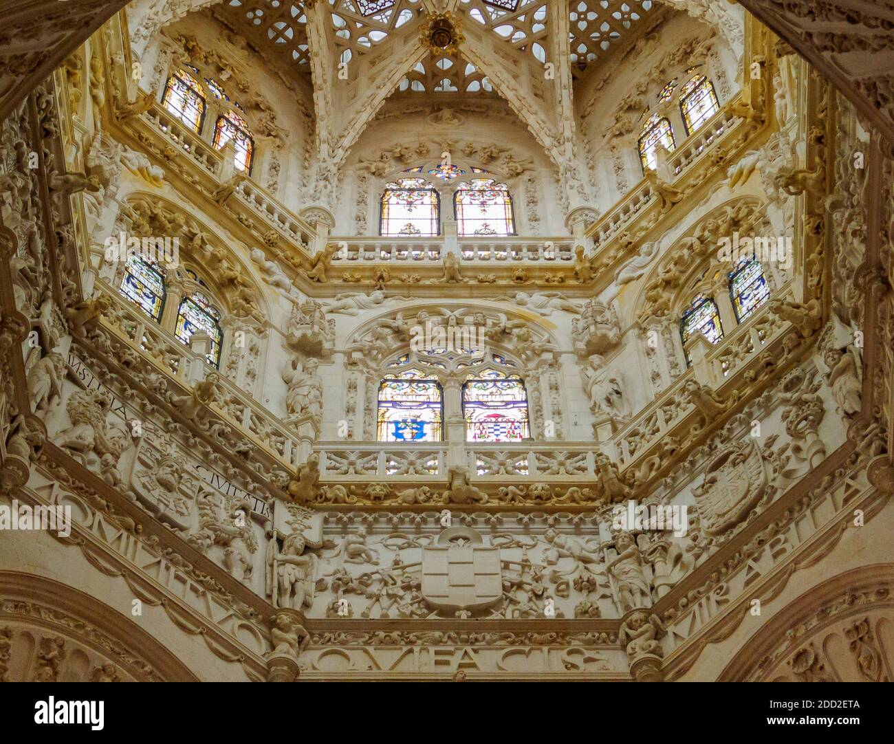 Gothic-Plateresque octagonal dome of the Cathedral of Saint Mary ...