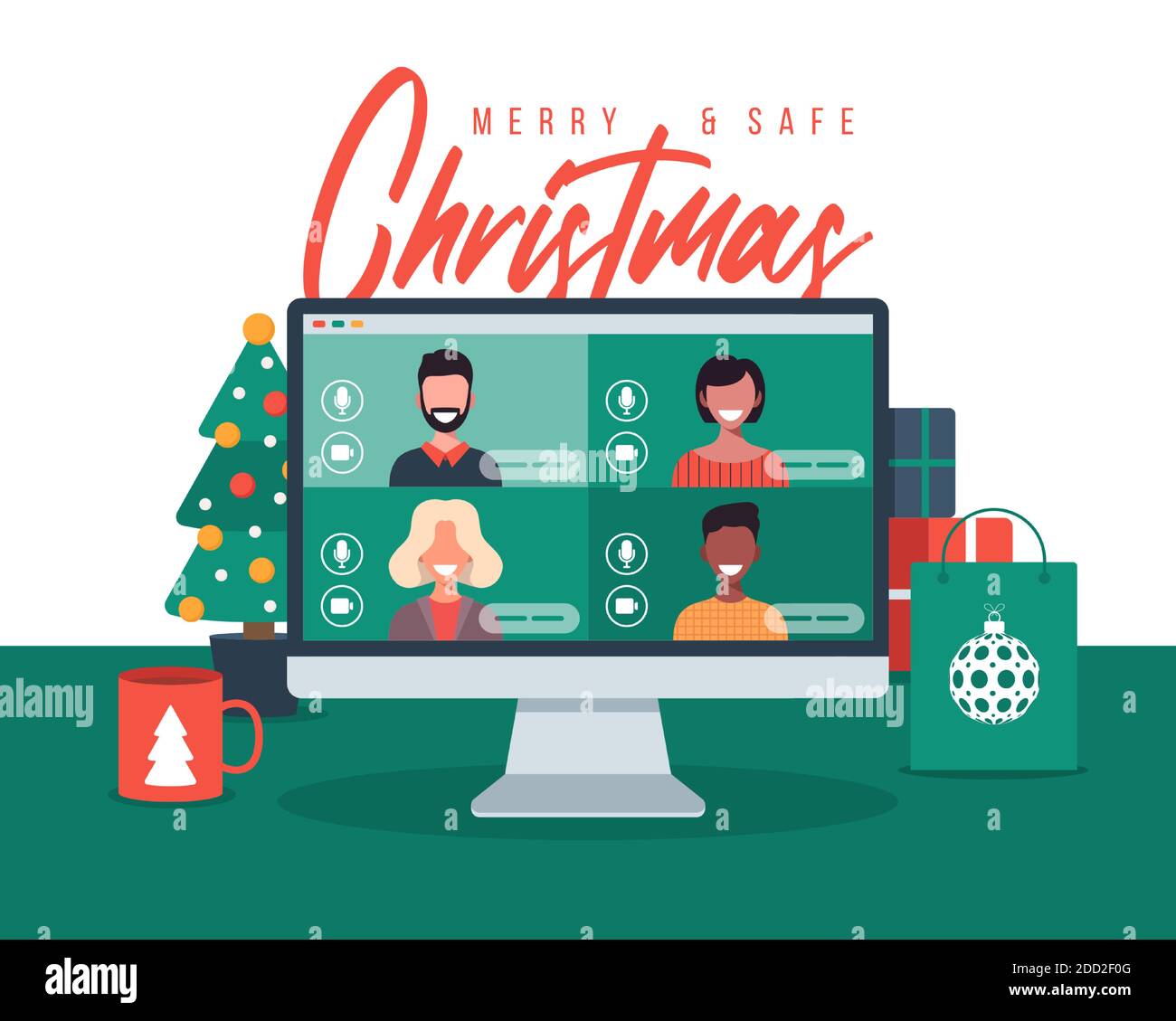 Calling family friends Stock Vector Images - Alamy