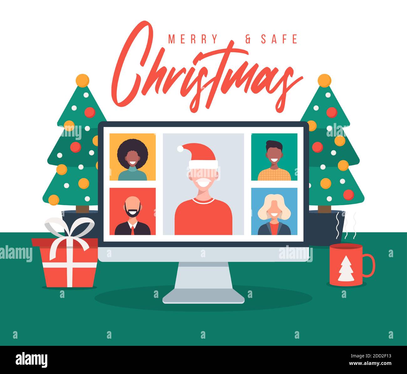 Pc calling Stock Vector Images - Alamy