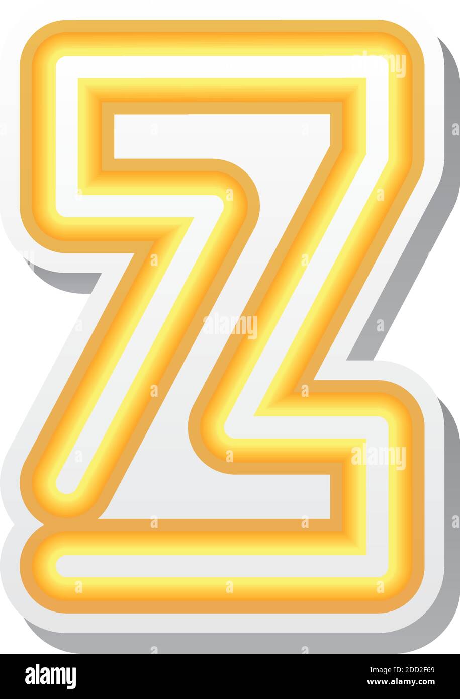 letter Z in orange neon font Stock Vector Image & Art - Alamy