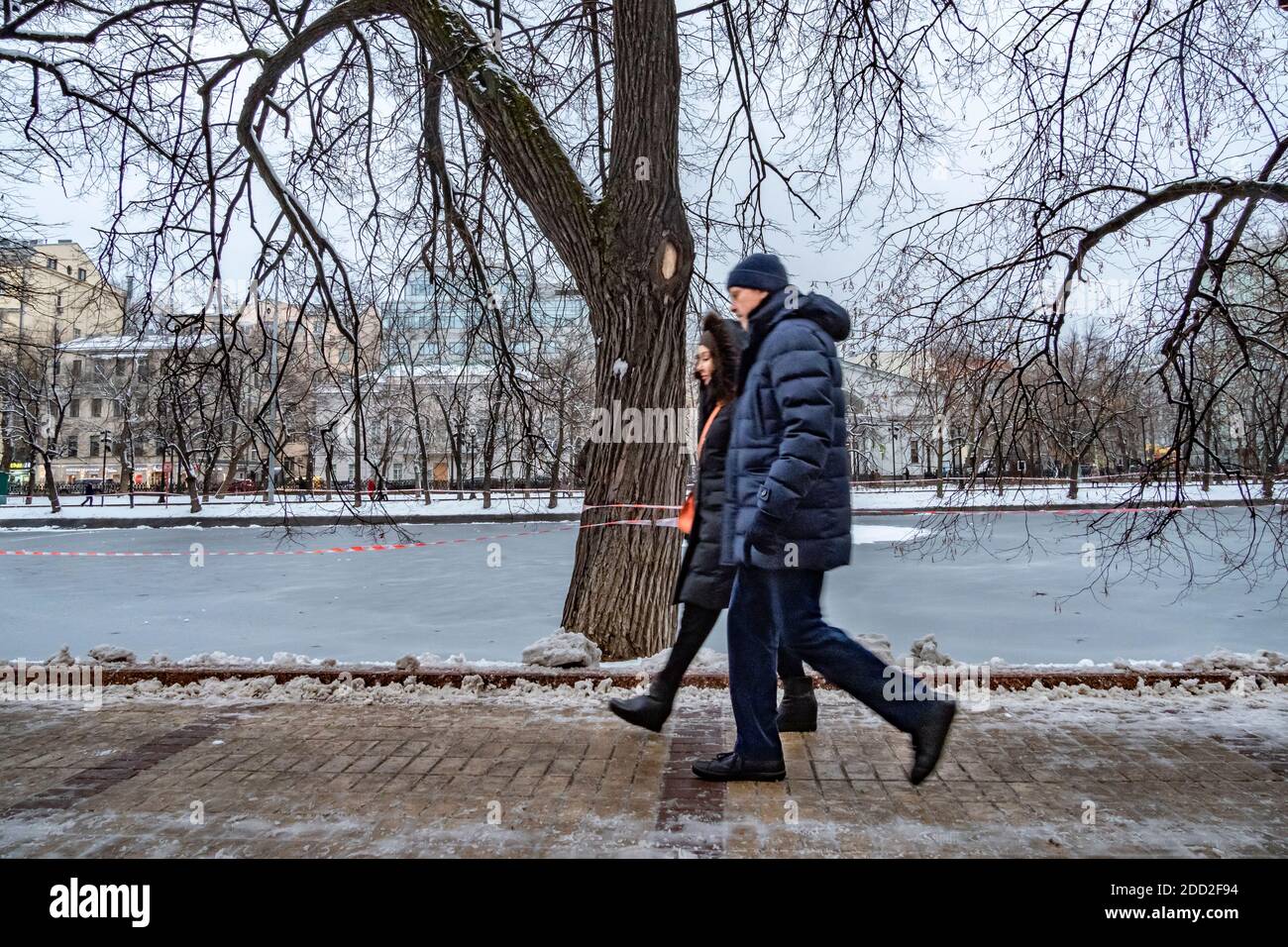 Russia, Moscow. People walk in a street Stock Photo - Alamy