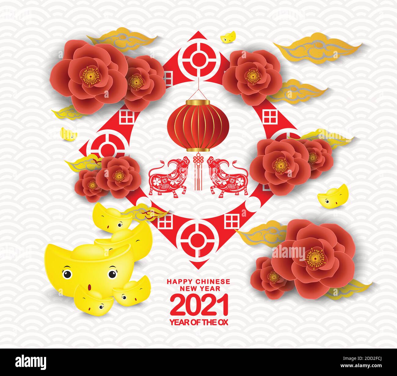 Chinese new year 2021 year of the ox - Chinese zodiac symbol Stock ...