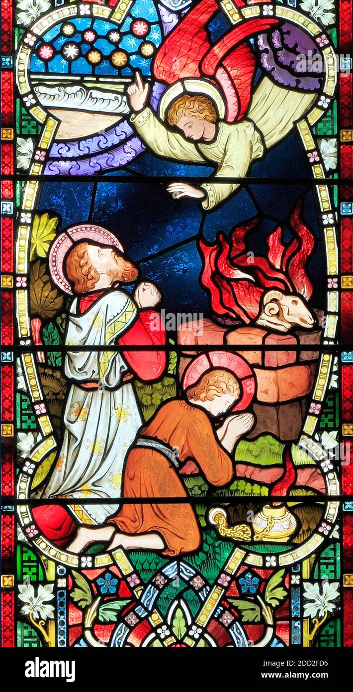 Old Hunstanton stained glass, window, from studio of Preedy, Abraham ...