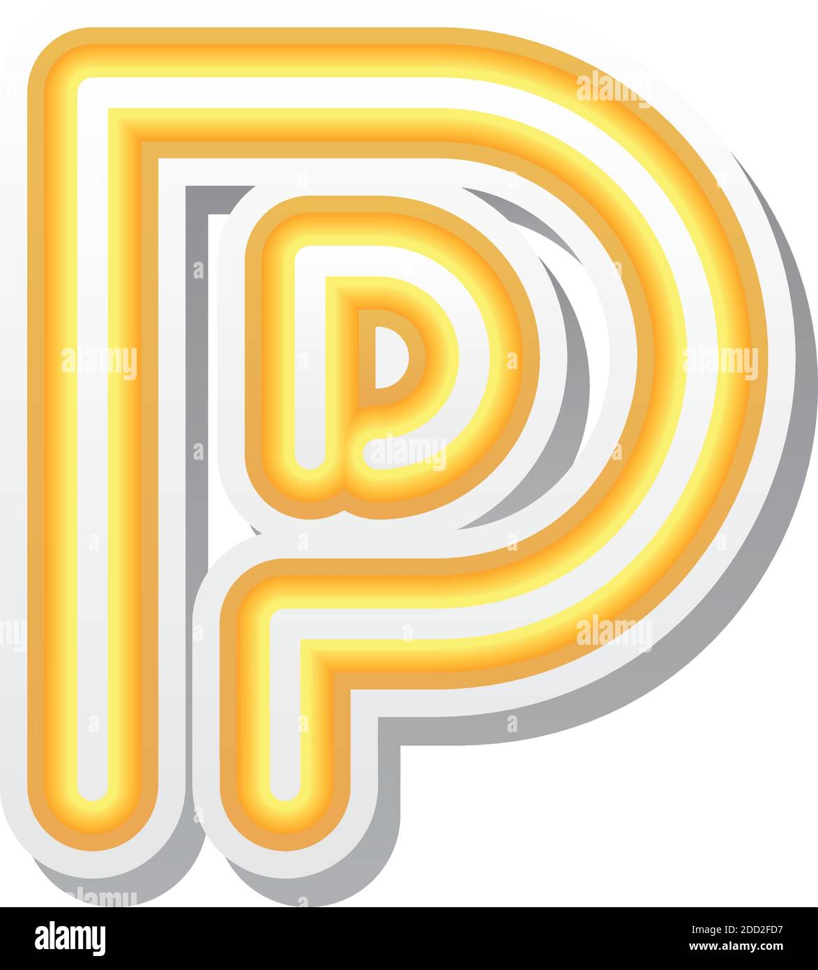 letter P in orange neon font Stock Vector Image & Art - Alamy