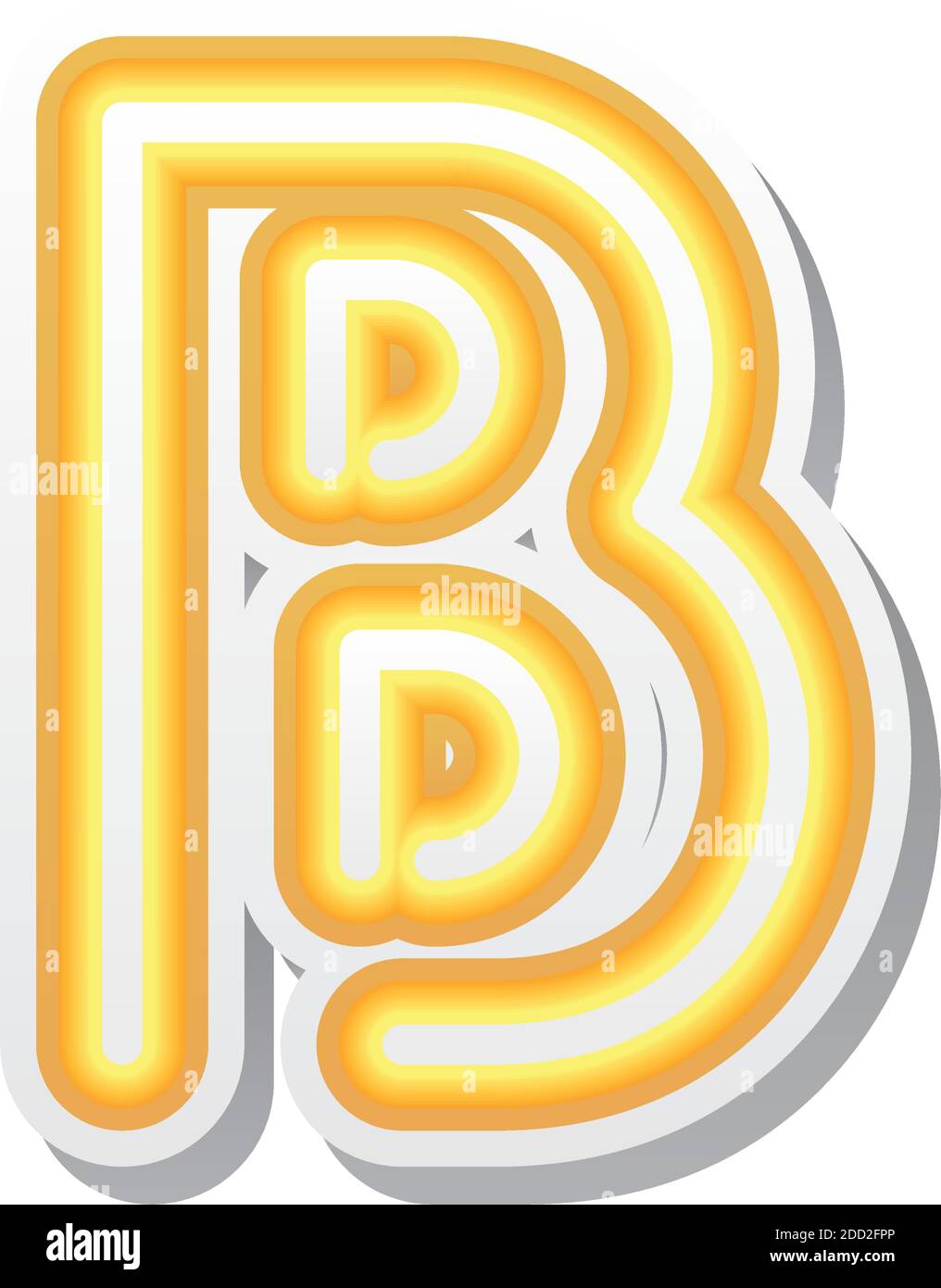 letter B in orange neon font Stock Vector Image & Art - Alamy