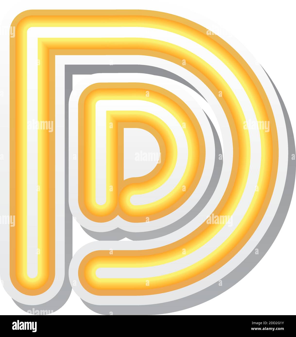 letter D in orange neon font Stock Vector Image & Art - Alamy