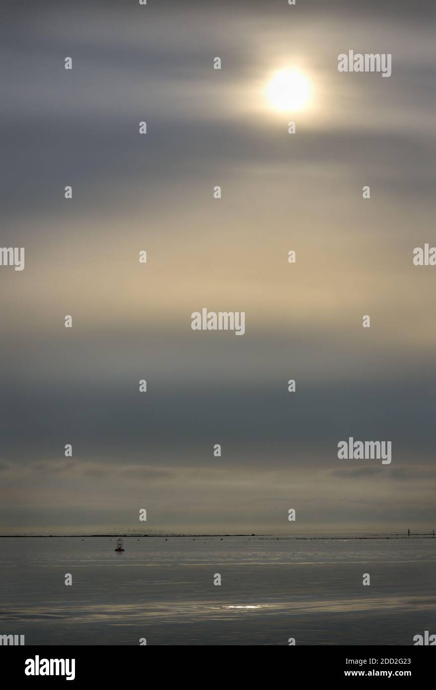 Garry Point Fraser River Afternoon. Georgia Strait mist behind the ...