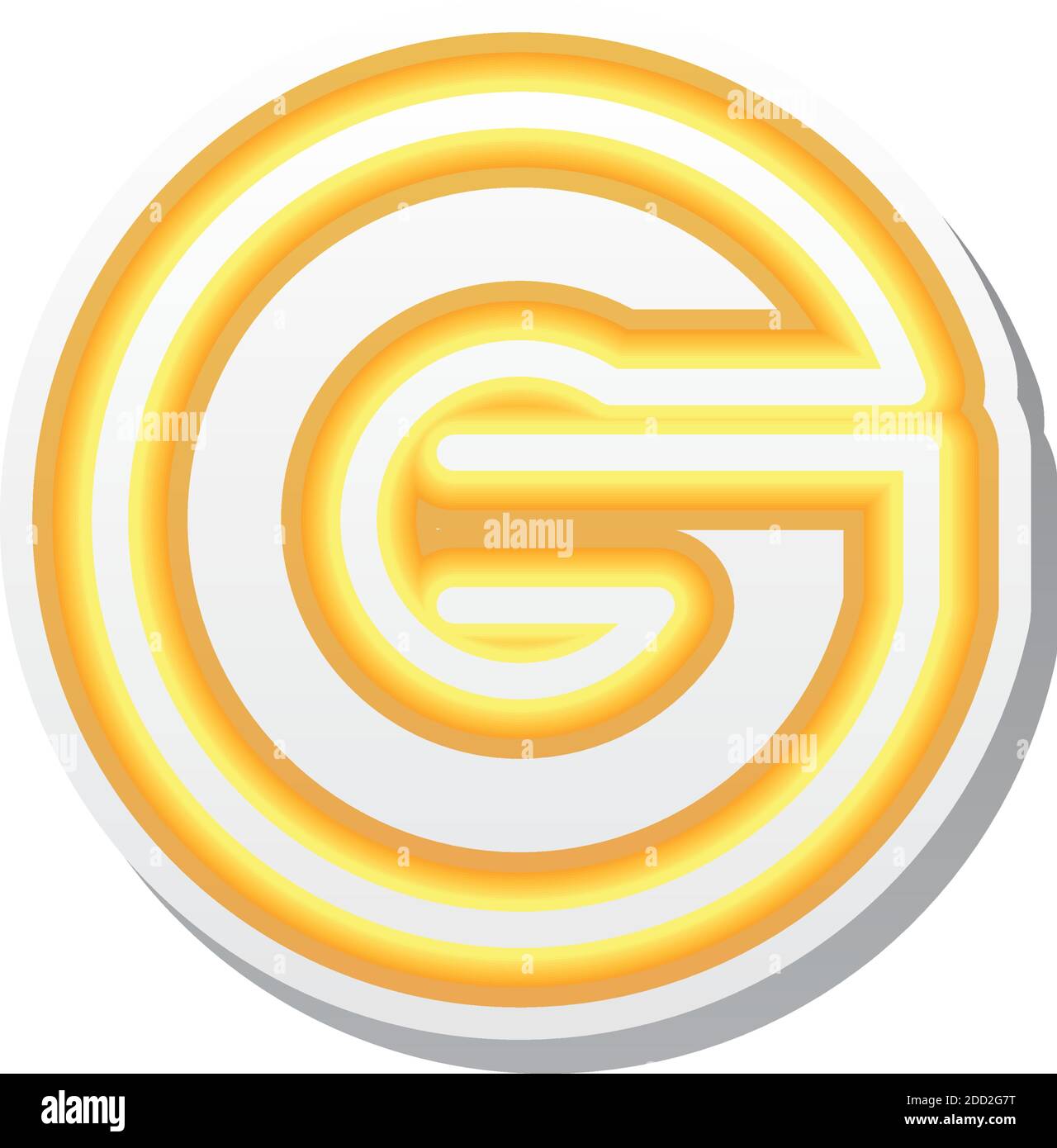 letter G in orange neon font Stock Vector Image & Art - Alamy