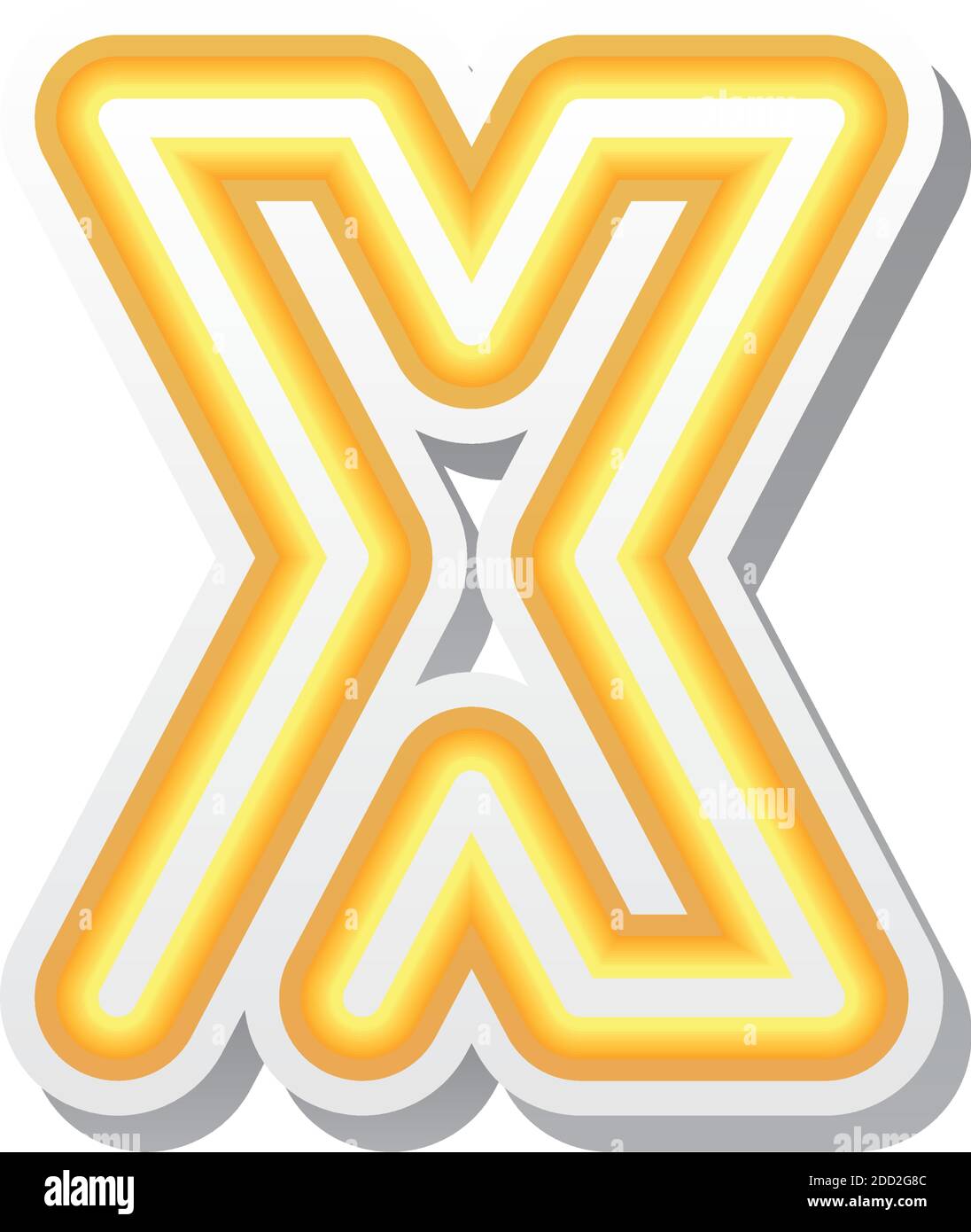 Orange neon symbol letter Stock Vector Images - Alamy