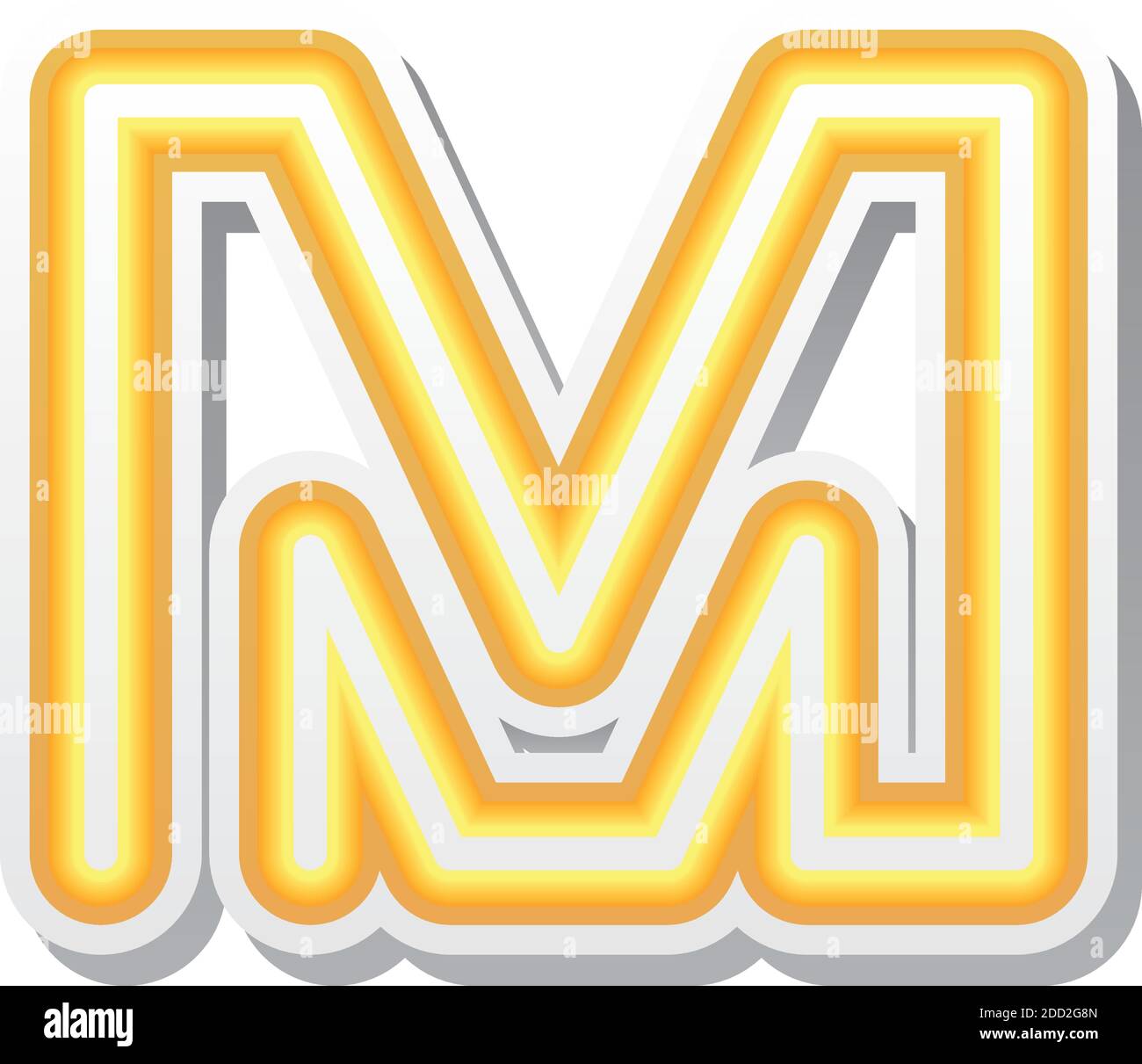 Illuminated letter m Stock Vector Images - Alamy