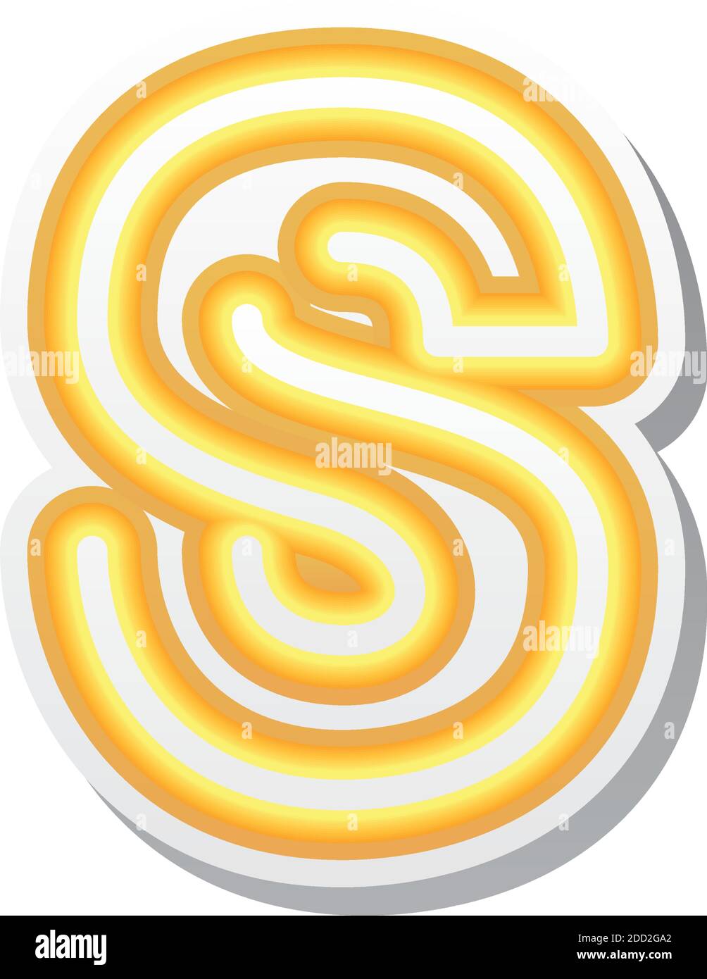 letter S in orange neon font Stock Vector Image & Art - Alamy