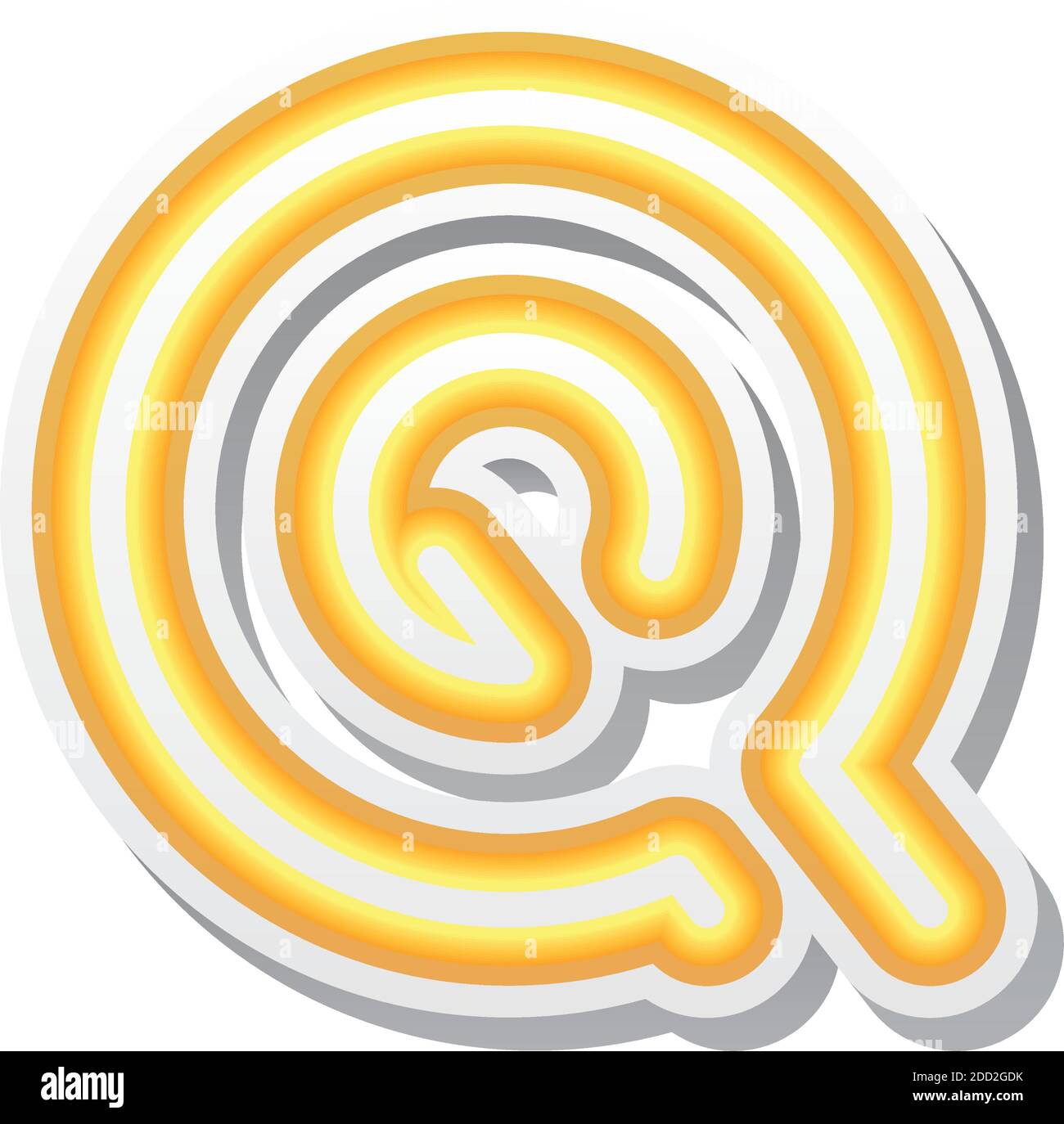 Neon letter q Stock Vector Images - Alamy